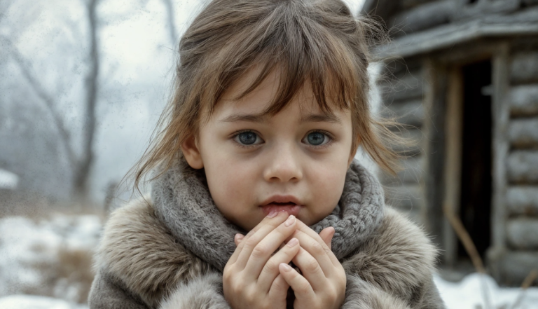 For two days, Polinka stayed inside the house without heating. It was terribly cold, but the ...